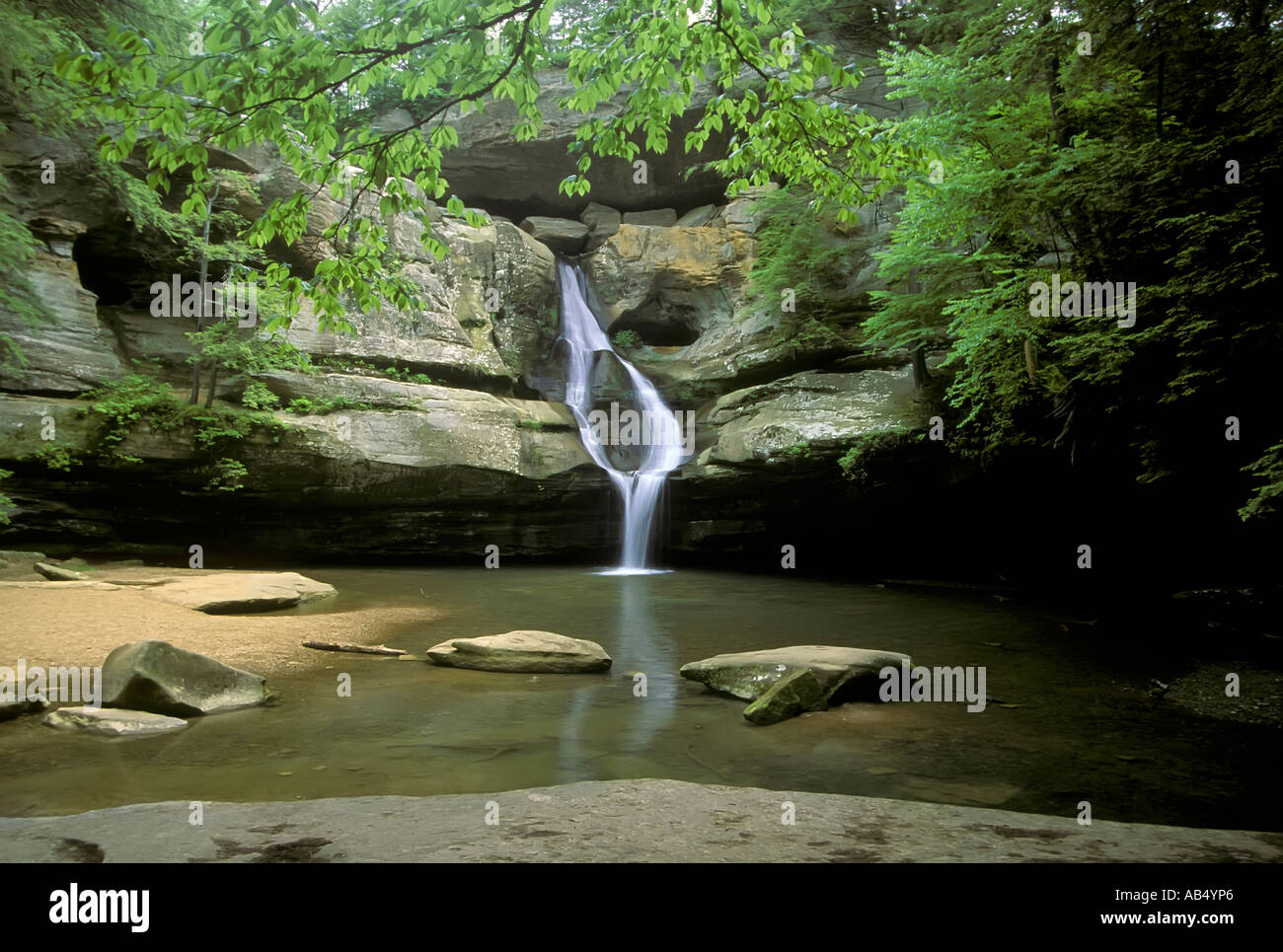 Cedar Falls Scenic Waterfalls at Hocking Hills State Park Ohio OH Stock ...