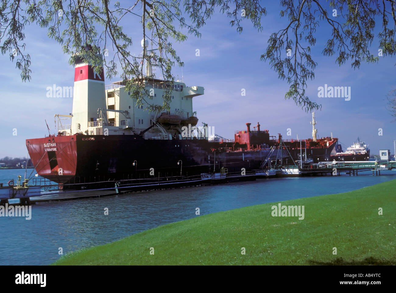International and domestic Freighter Shipping on the St Clair River at ...