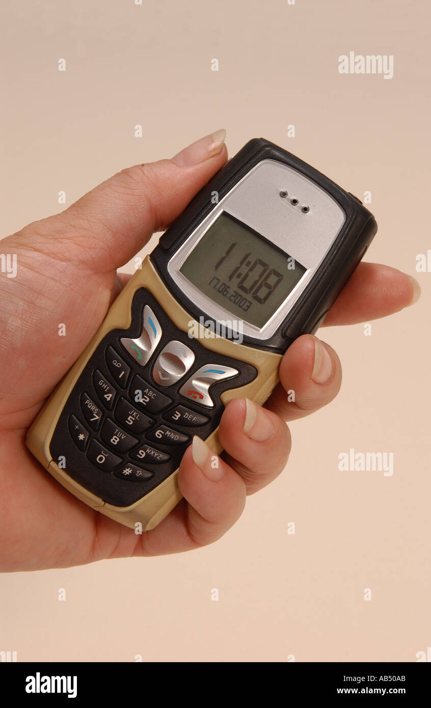 Hand Holding Mobile Phone Stock Photo - Alamy