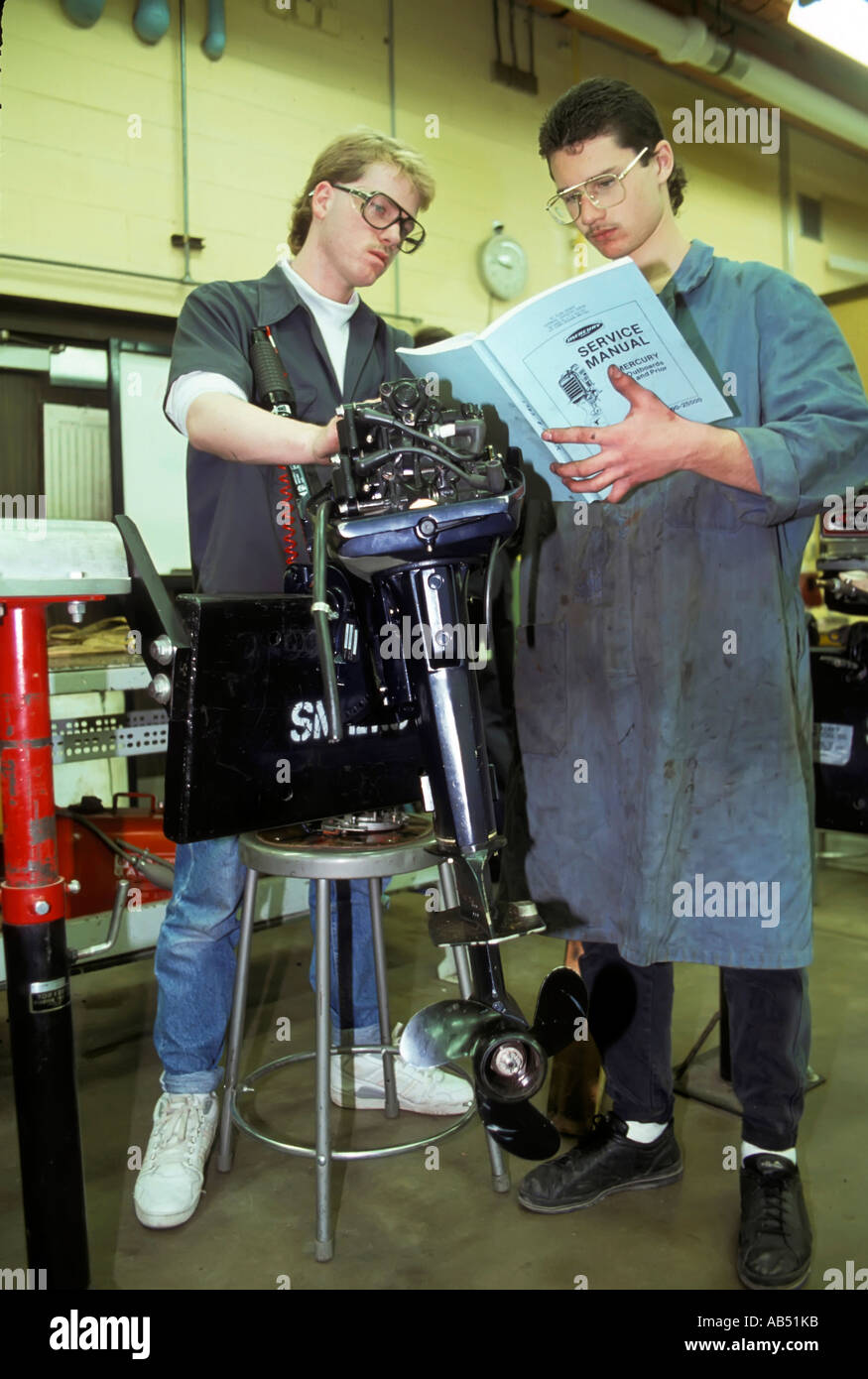 Small engine repair Stock Photo - Alamy