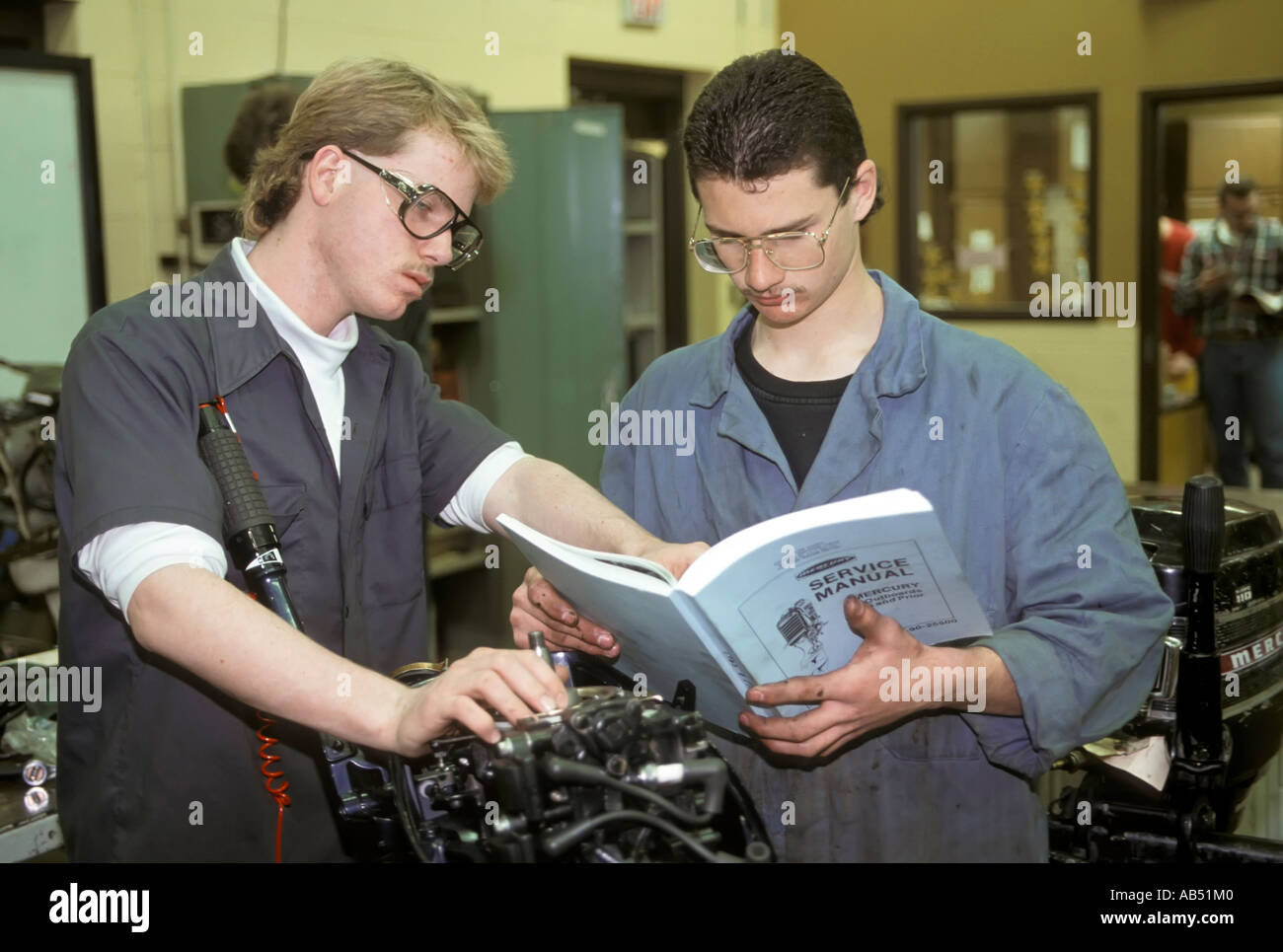 Small engine repair Stock Photo - Alamy