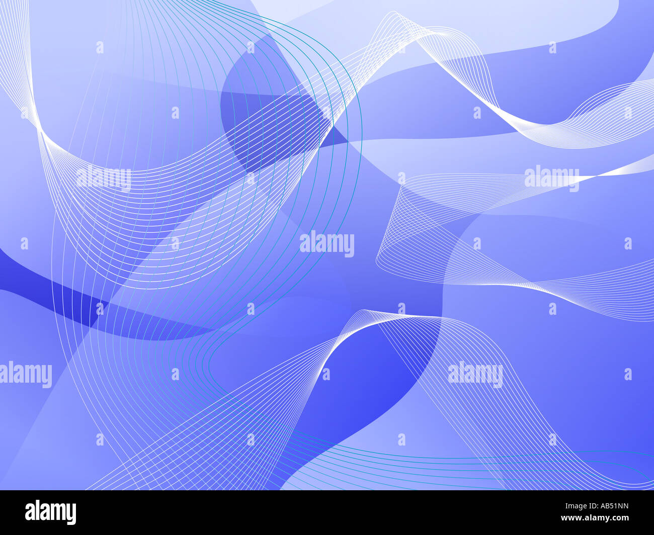 An overlapping blue wave abstract image with white lines Stock Photo ...