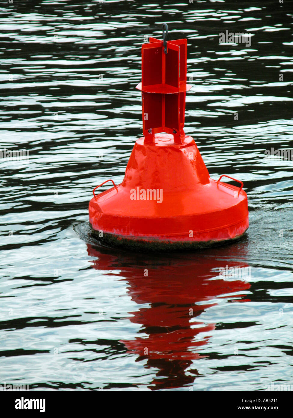 red buoy in the river danube Stock Photo - Alamy