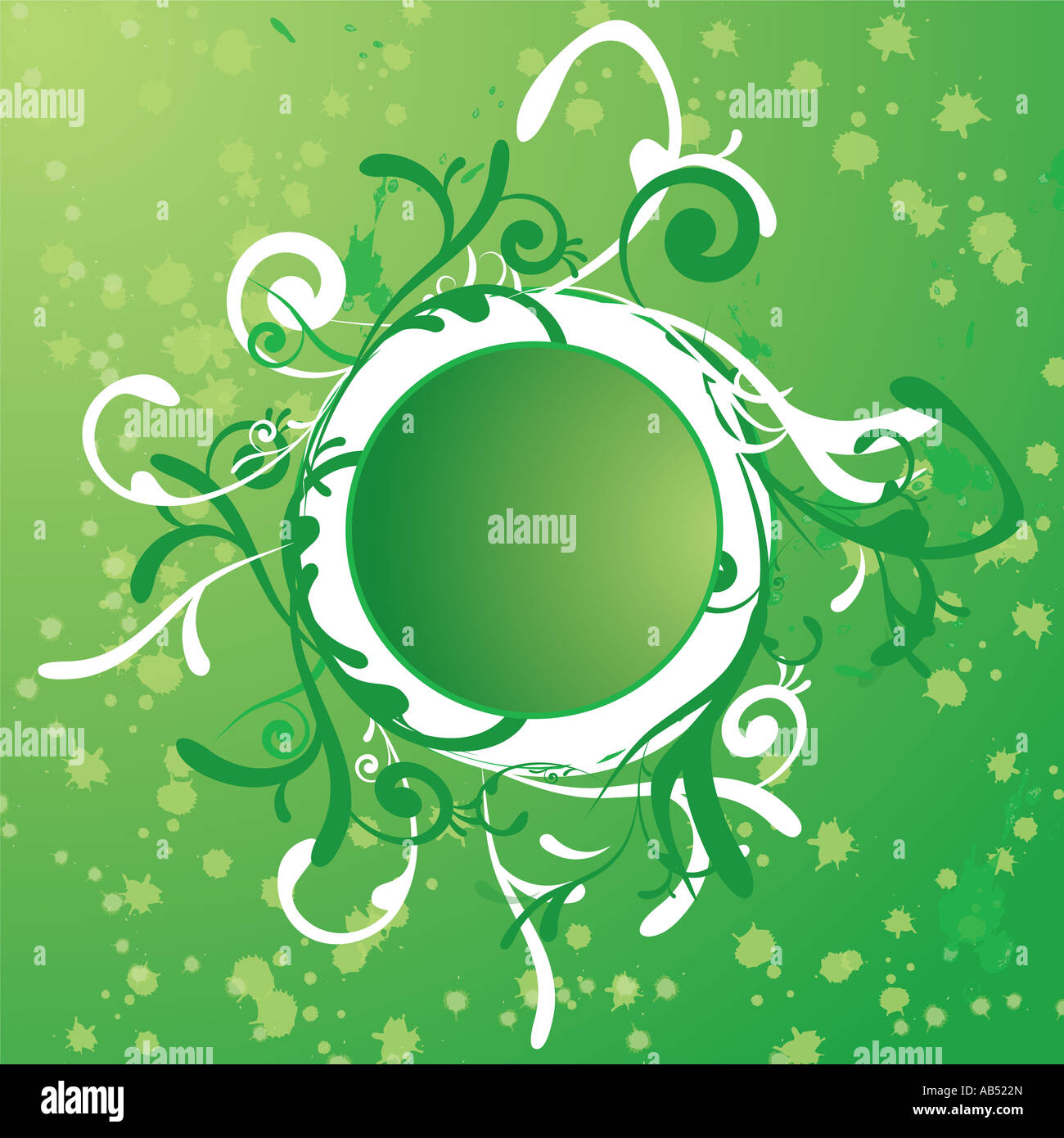 An abstract green background with some scrolling green foliage Stock ...