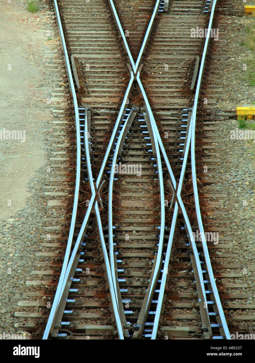 train railway rail railroad line lines Stock Photo - Alamy