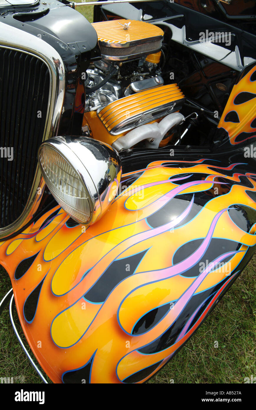 hot rod small block chevy chevrolet v8 engine in a male interest with ...