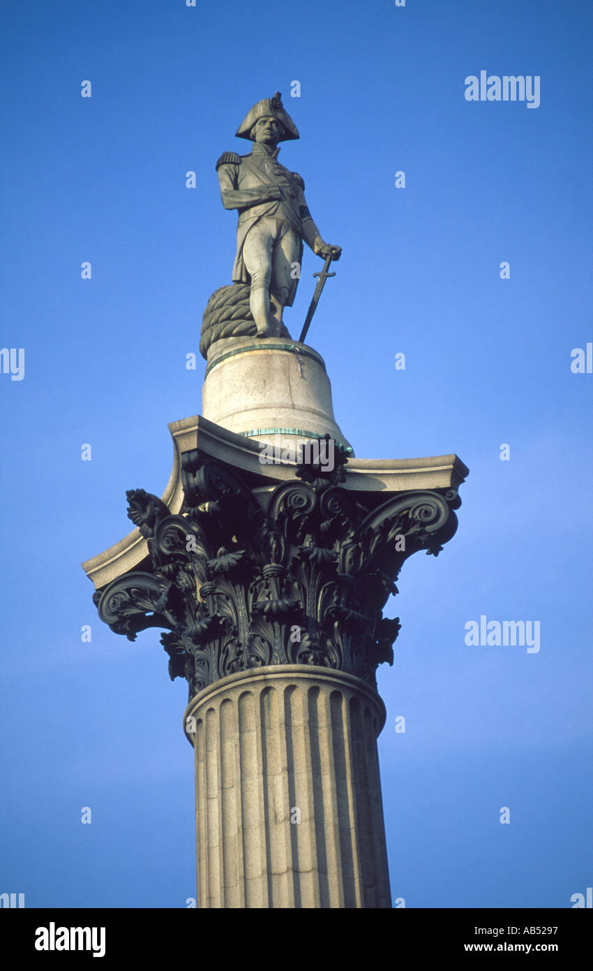 Nelsons Column Trafalgar Square London Stock Photo - Alamy