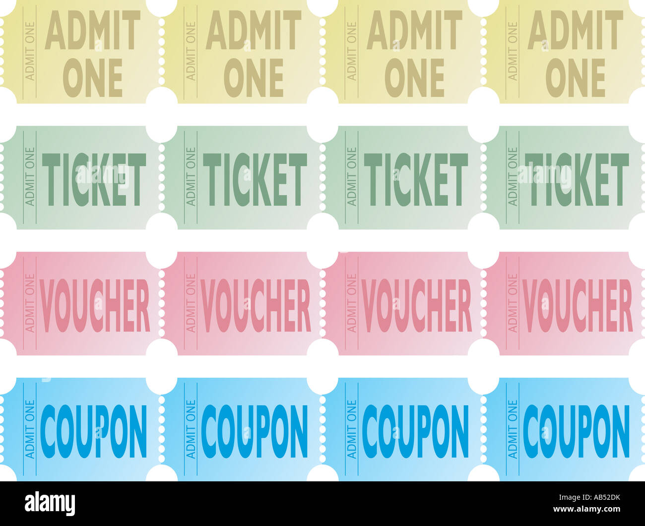 Raffle tickets ticket strip hi-res stock photography and images - Alamy