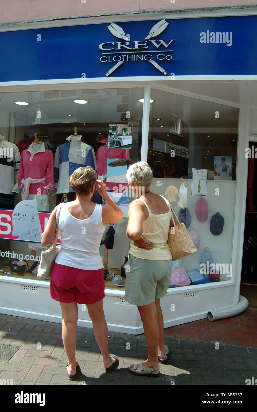 Window Shopping in Cowes Isle of Wight England Stock Photo - Alamy