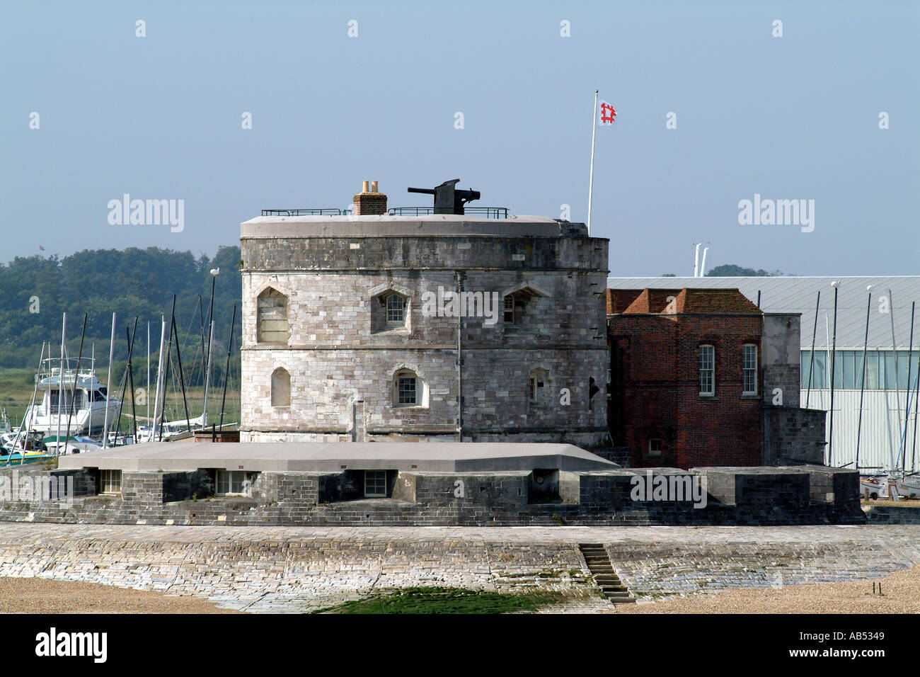 Calshot Castle on Calshot Spit Hampshire England UK Europe Stock Photo ...