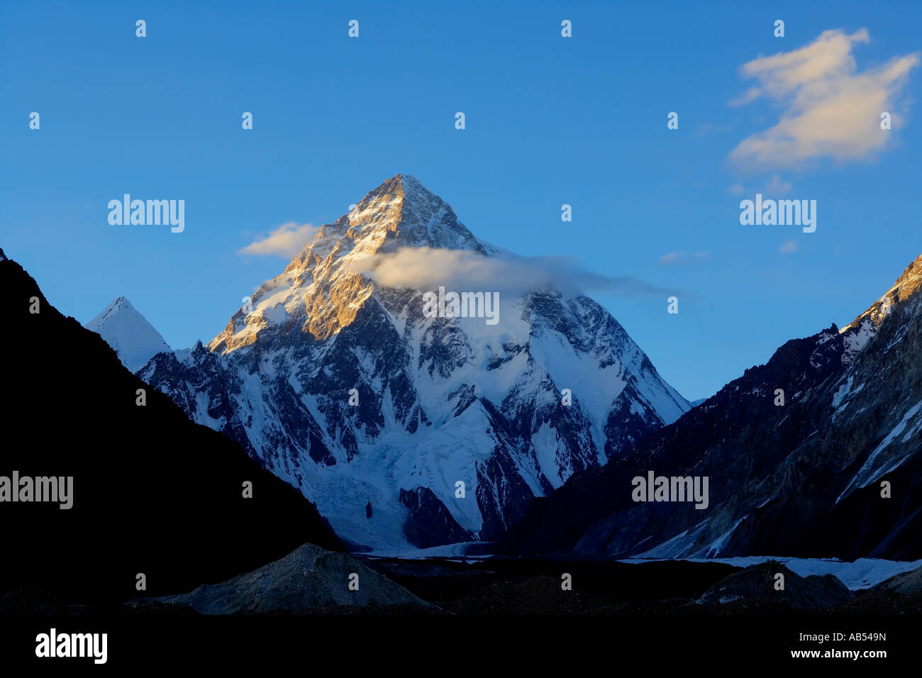 Sunset on K2 from Concordia Stock Photo - Alamy