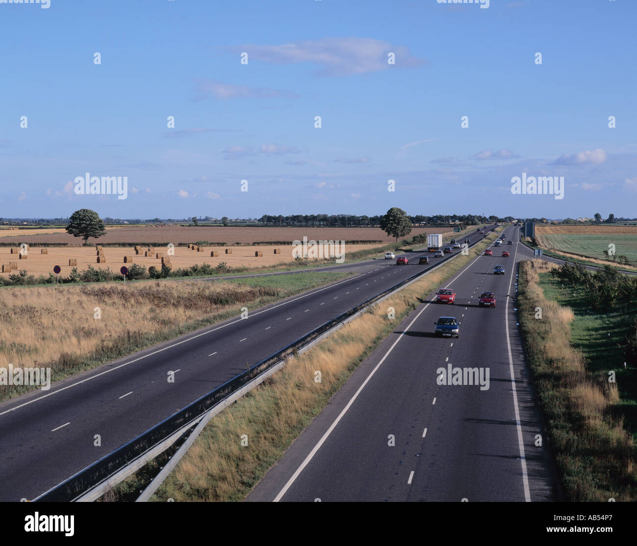 Two Lane Motorway Yorkshire England Stock Photo - Alamy