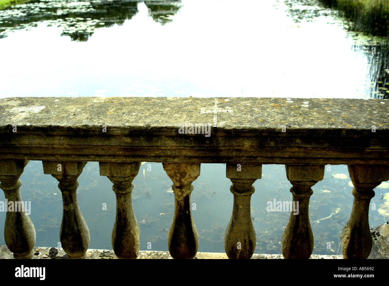 Classical Balustrade and water Stock Photo - Alamy