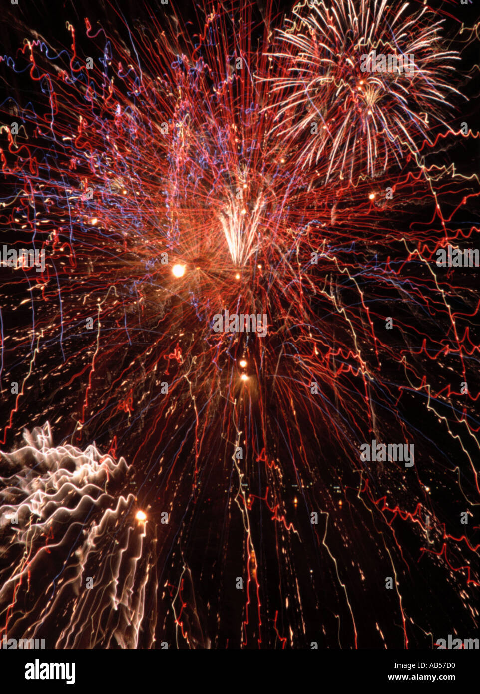 Flying fireworks rocket hi-res stock photography and images - Alamy