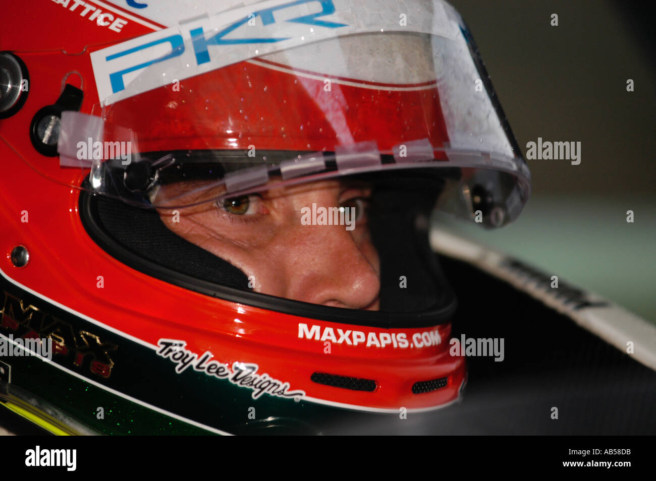 Max Papis in the cockpit of his PK Racing Lola Ford Cosworth at Road ...