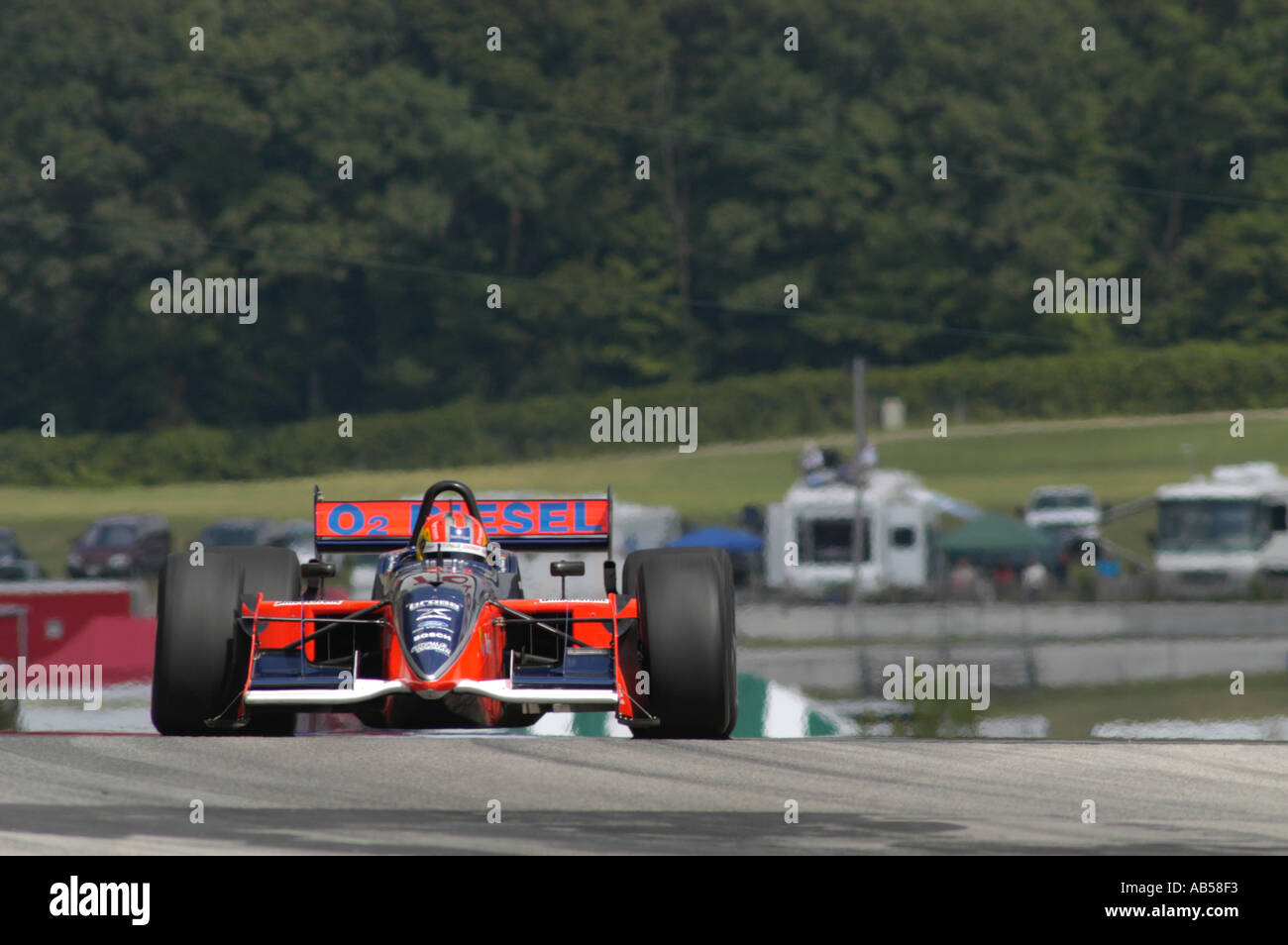 Tiago Monteiro crests the hill between turns 5 and 6 at the Grand Prix ...
