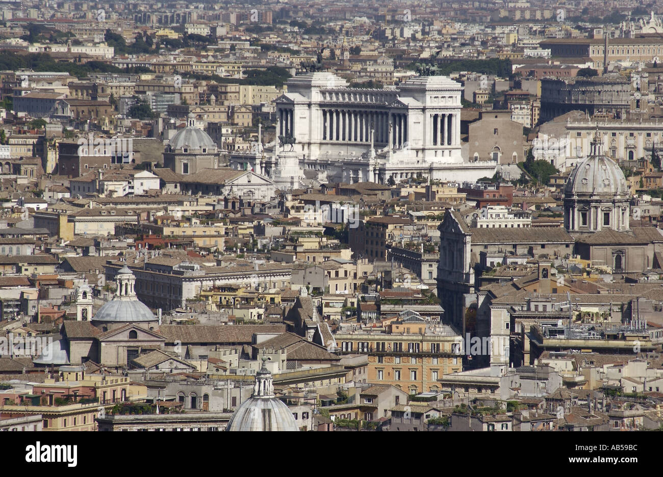 Aerial view over Rome Stock Photo - Alamy