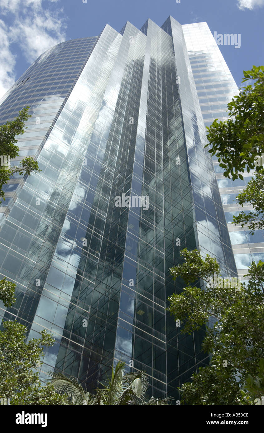 Modern glass architecture in Brisbane in Queensland Australia Stock ...