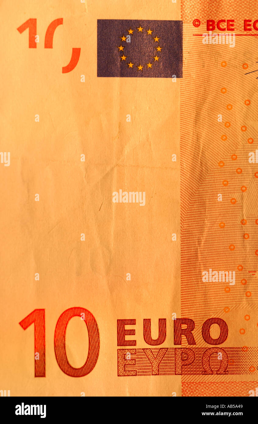 Vertical color image of Euro currency Stock Photo - Alamy