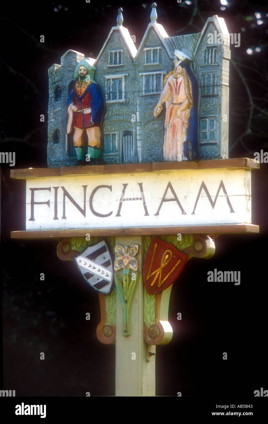 Fincham village sign hi-res stock photography and images - Alamy