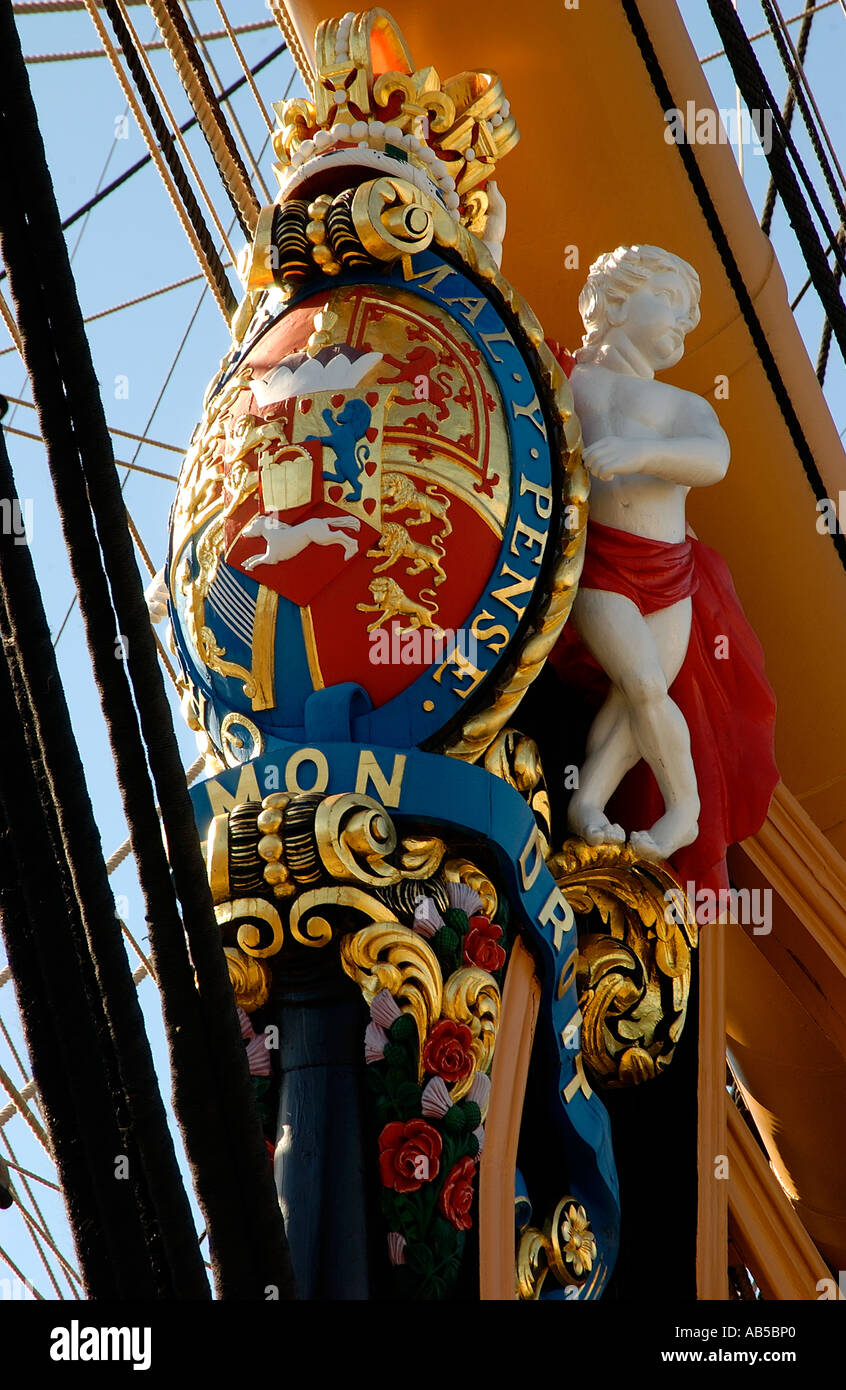 Figurehead on Admiral Lord Nelsons flagship HMS Victory Portsmouth ...