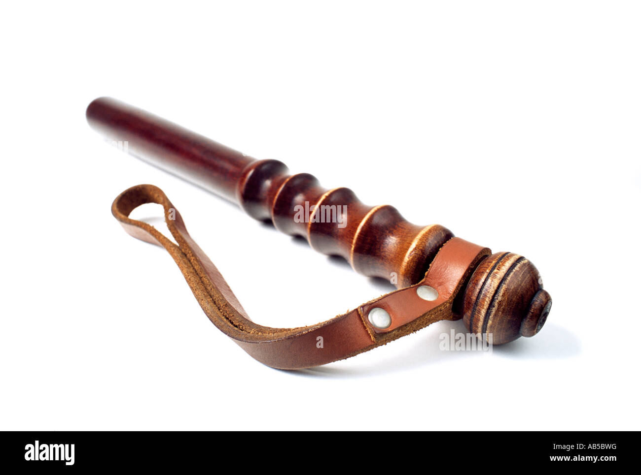 Traditional British wooden police truncheon Stock Photo - Alamy