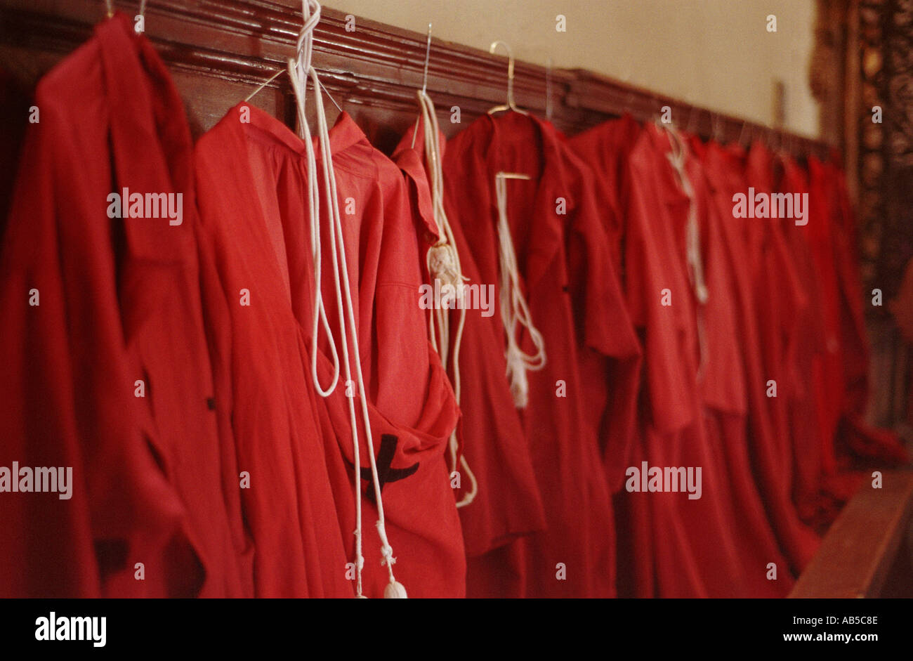 Priests robes in the Tuscan hill town of Volterra Stock Photo - Alamy