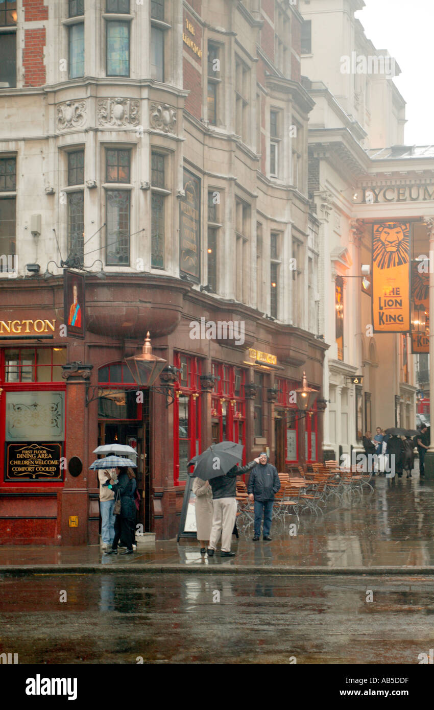 UK London The Strand heavy rain in May 2003 Picture www CharlesSturge ...