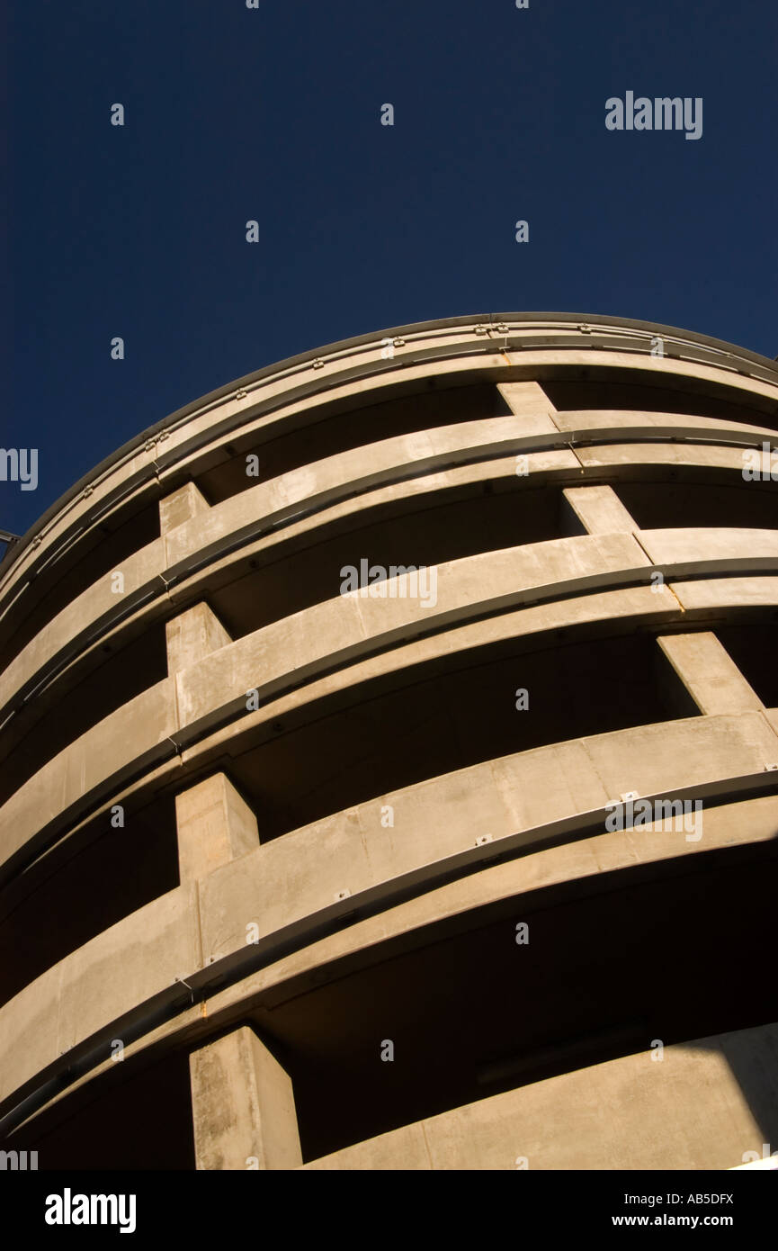 car park of new bullring and market area with circular entrance ramp ...