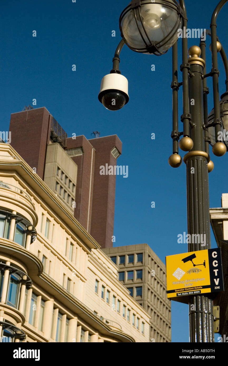 a cctv camera in the centre of Birmingham disguised with street lamps ...