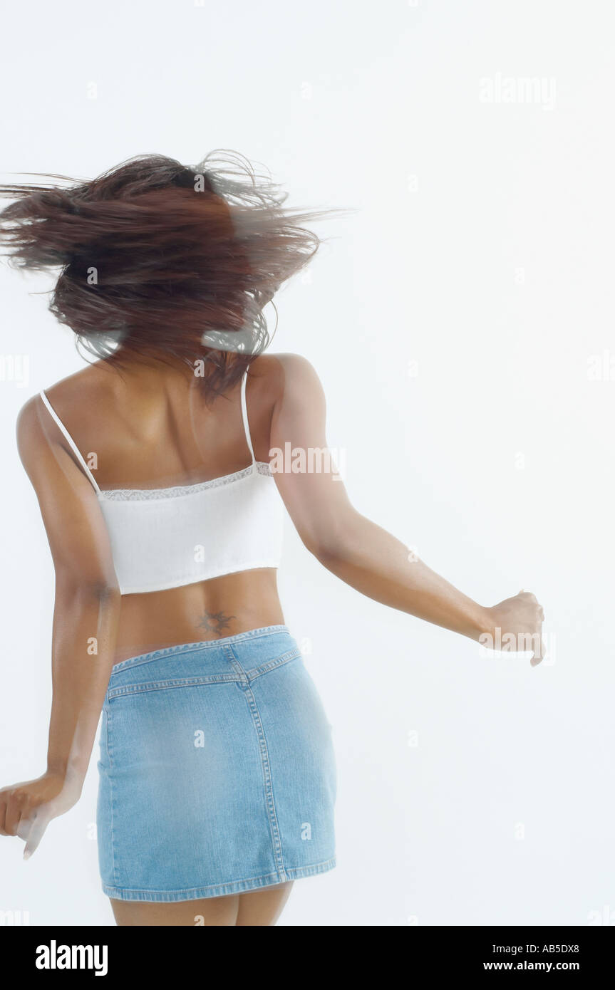 Young woman spinning Stock Photo - Alamy