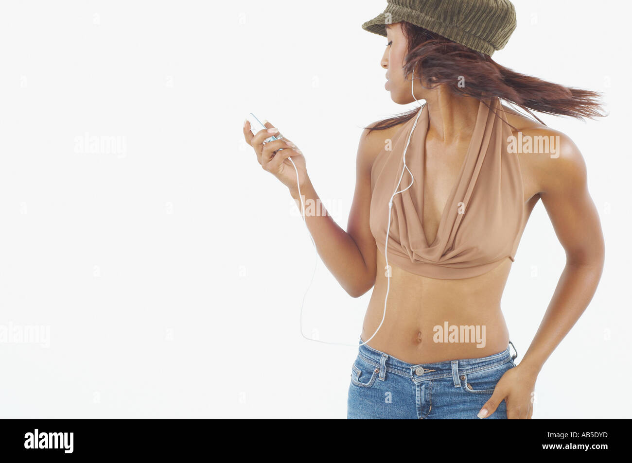 Front profile young woman Cut Out Stock Images & Pictures - Alamy