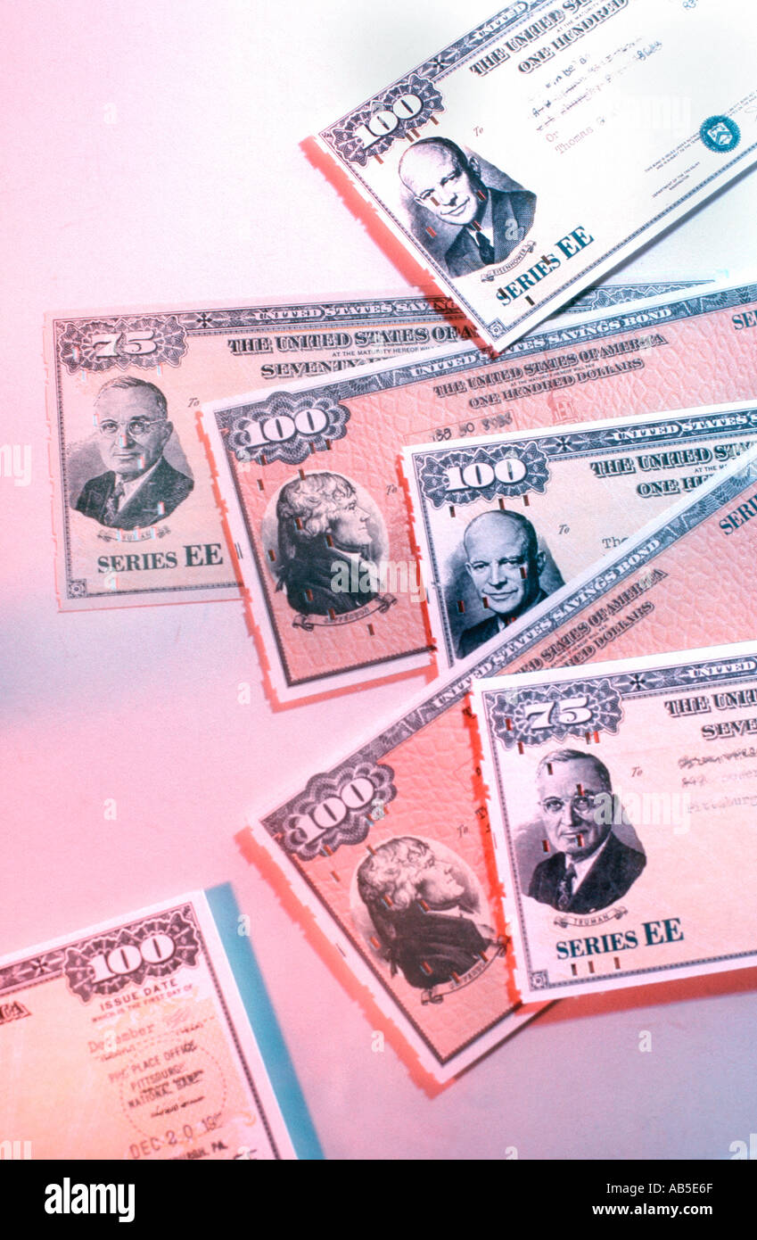 US Savings Bond Bank Notes in US Dollars Economy Future bank account ...