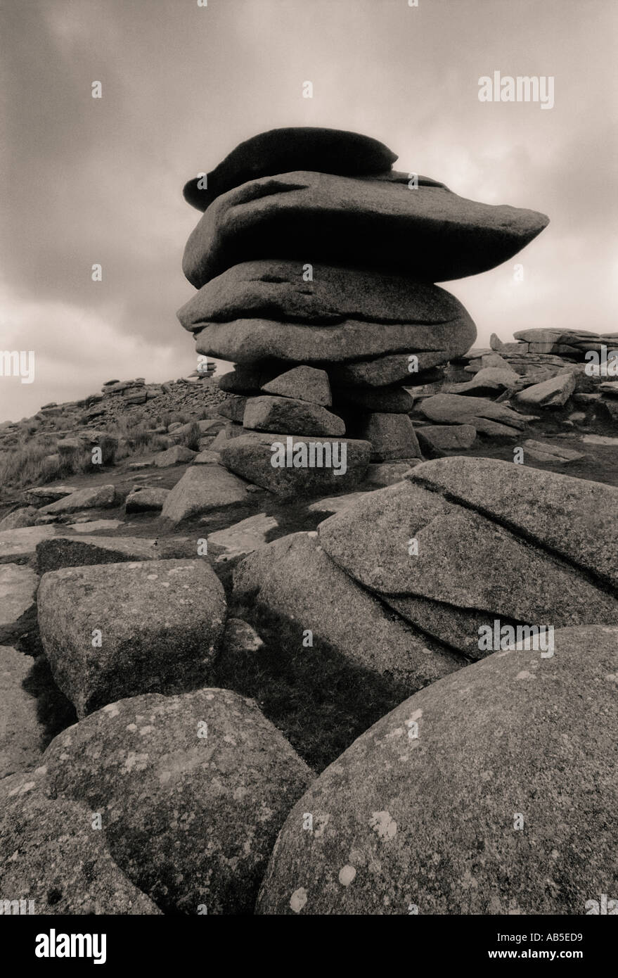 The Cheesewring Bodmin Moor Cornwall England UK Stock Photo - Alamy