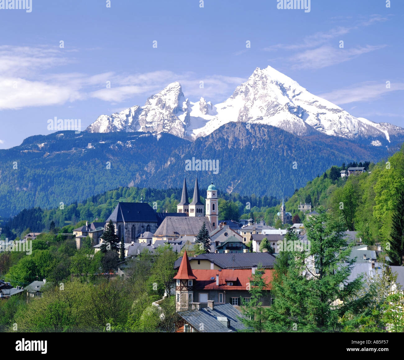 Berchtesgaden Germany with the Watzmann mountain Stock Photo - Alamy