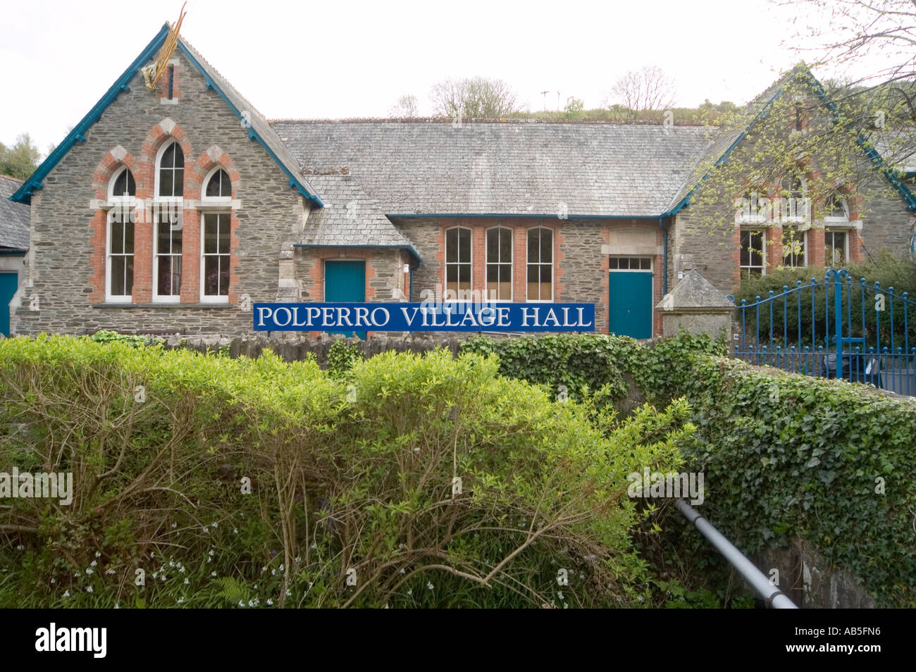 Polperro village hall hi-res stock photography and images - Alamy