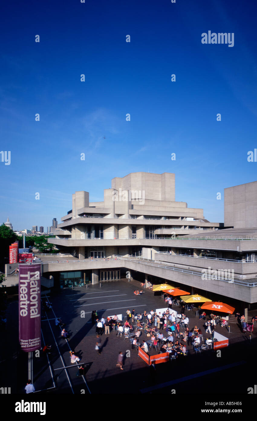 The Royal National Theatre South Bank River Thames London england uk ...