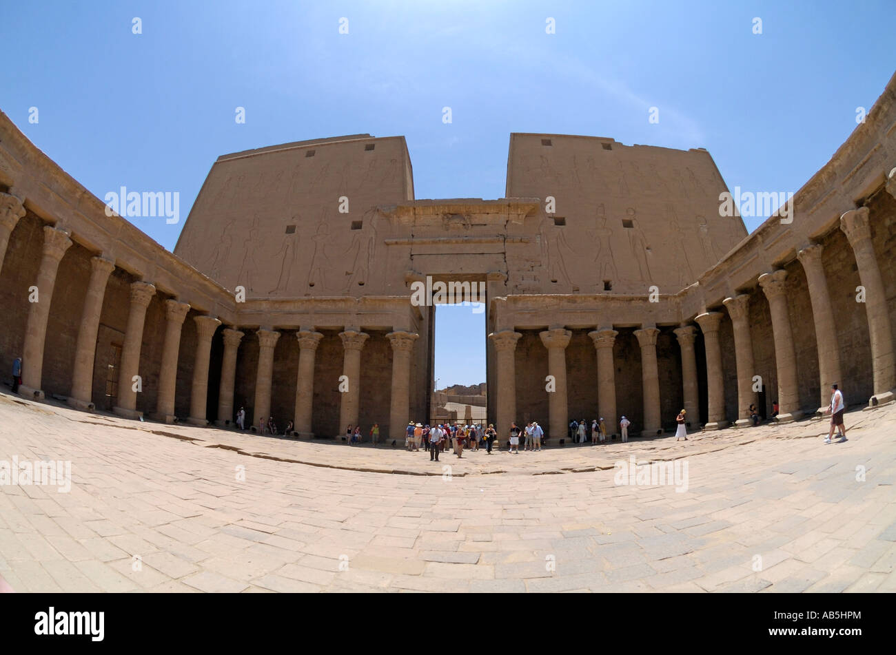 The first courtyard with entrance which leads to the hypostyle hall ...