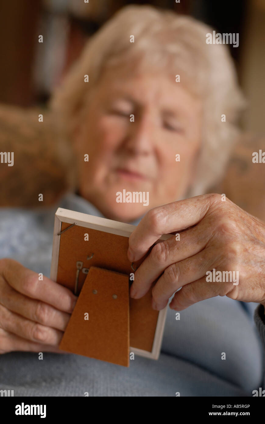 elderly lady pensioner at home Stock Photo - Alamy