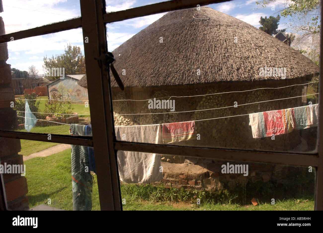 Traditional thatched house in Maseru, Lesotho Stock Photo - Alamy