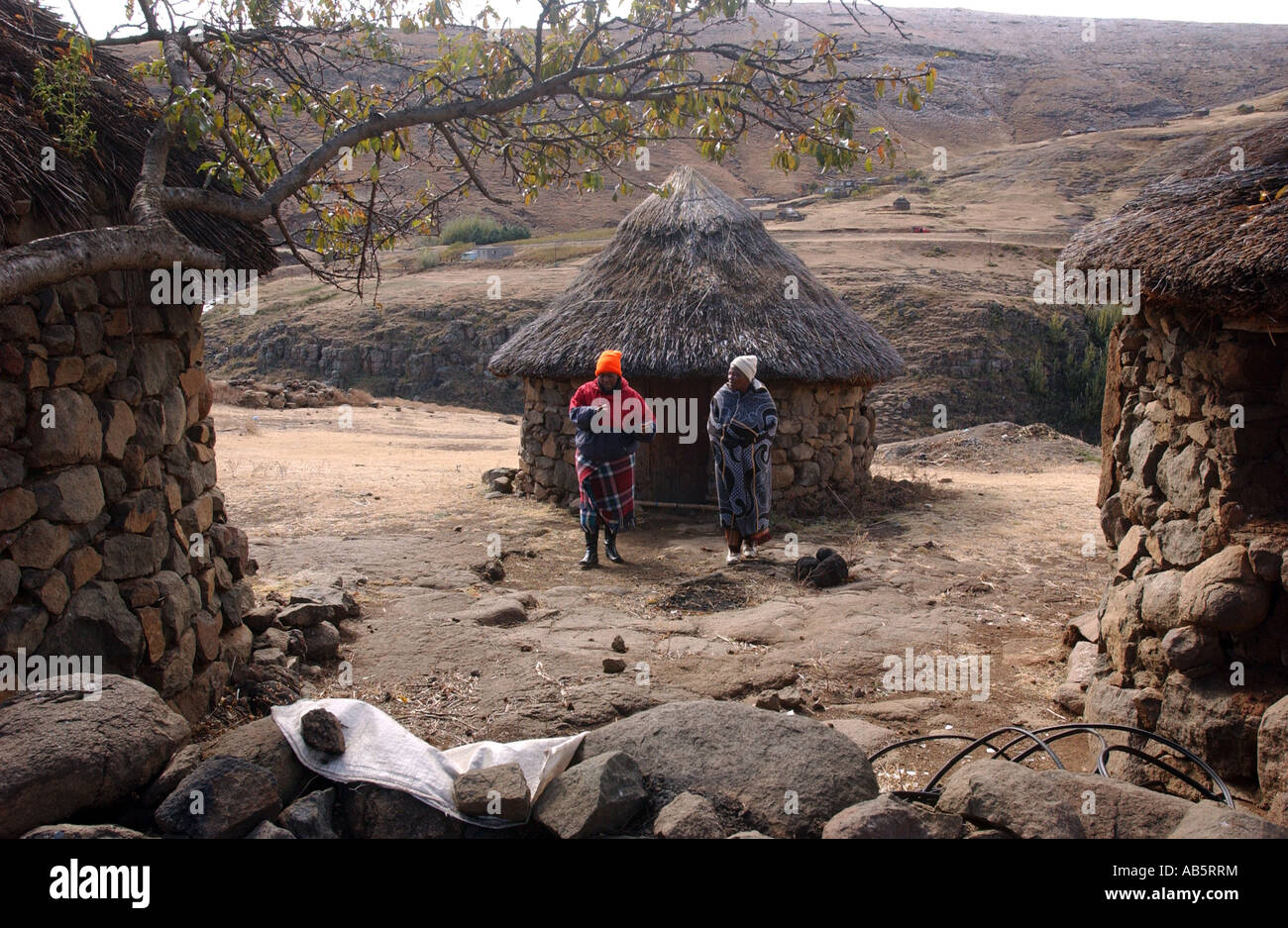 Traditional Basotho hut in Mokhotlong, Lesotho Stock Photo - Alamy