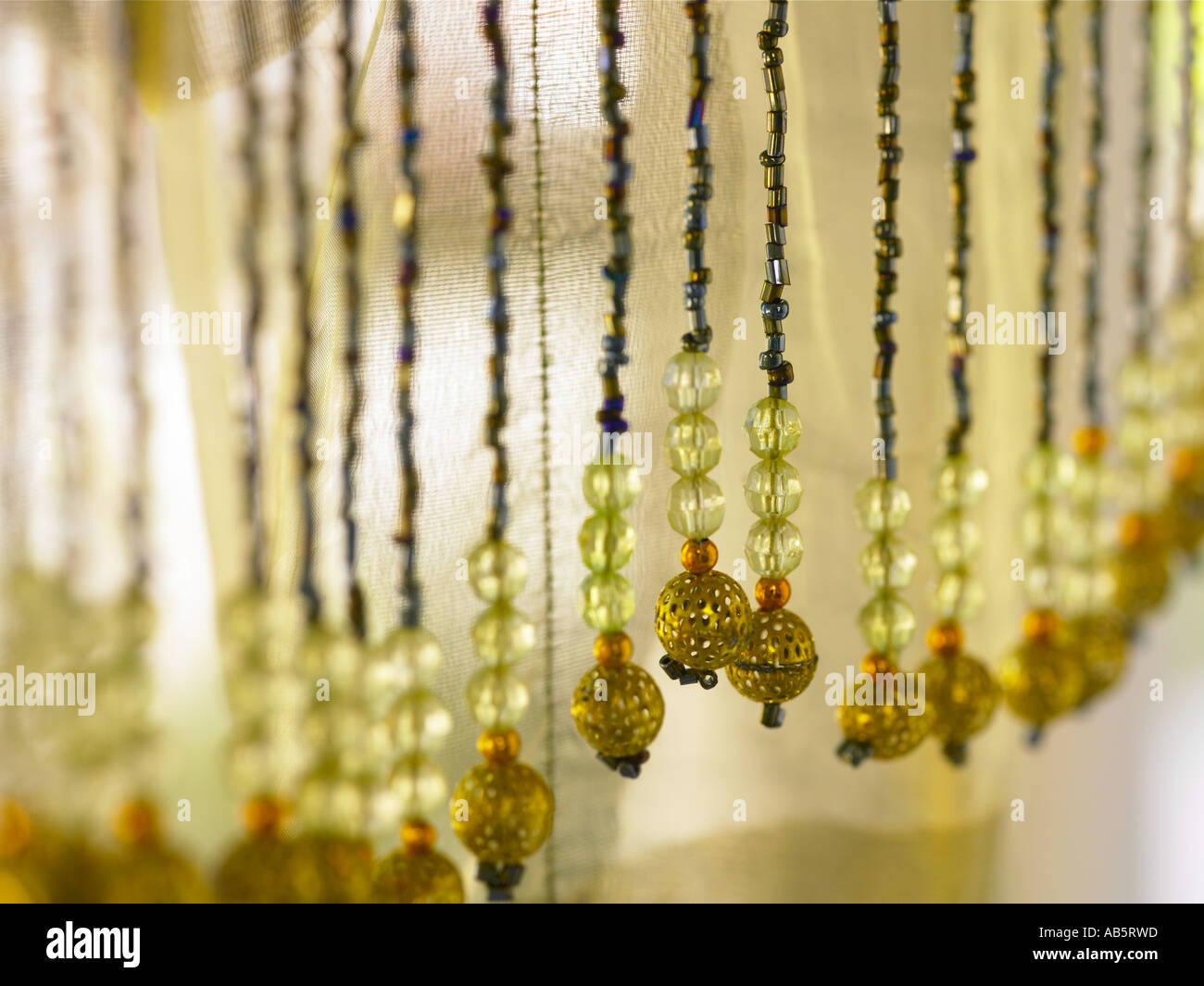 bead trim on window blind Stock Photo - Alamy