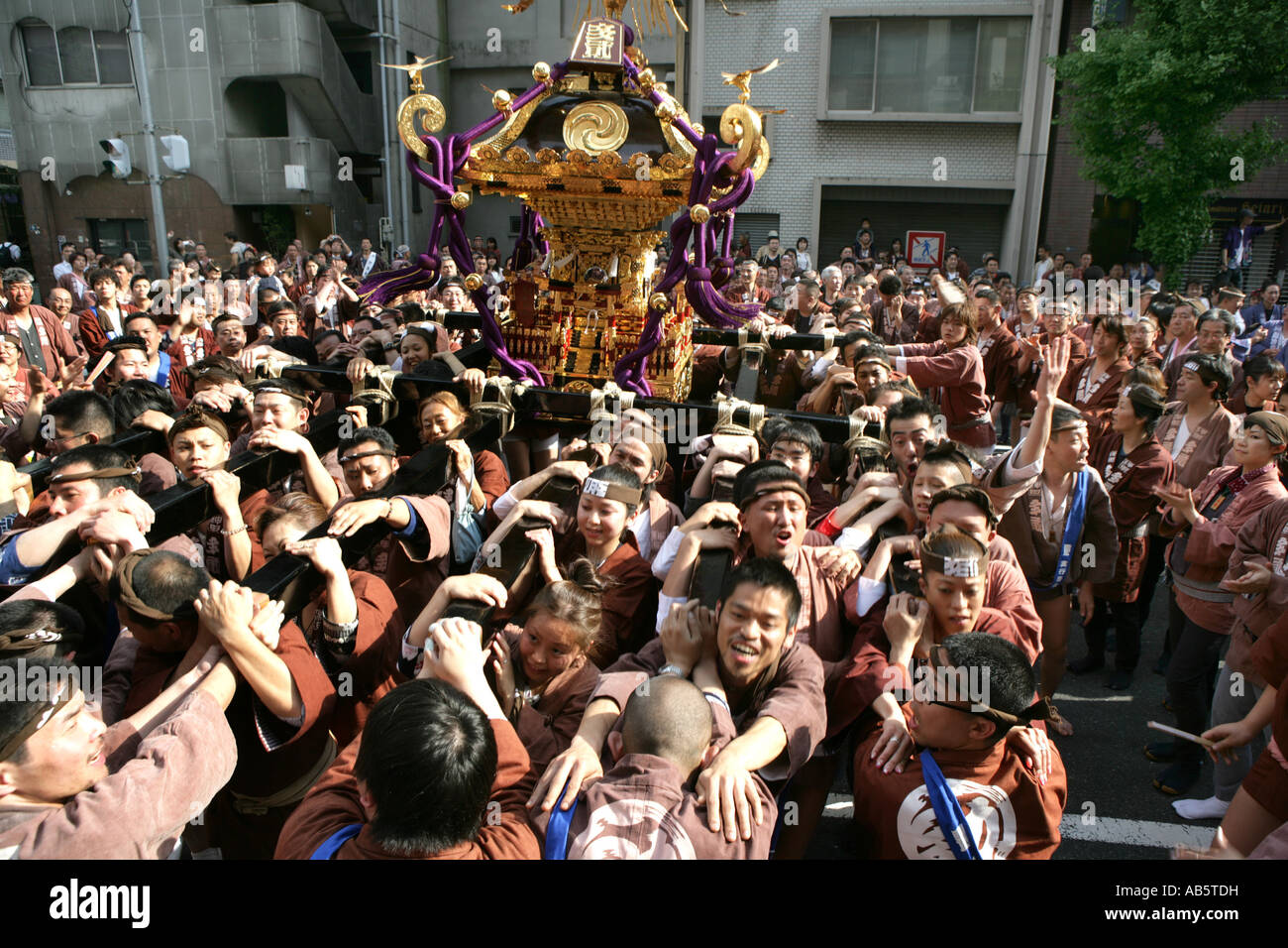 JPN Japan Tokyo Shrine festival called Matsuri The Shinto shrines are ...