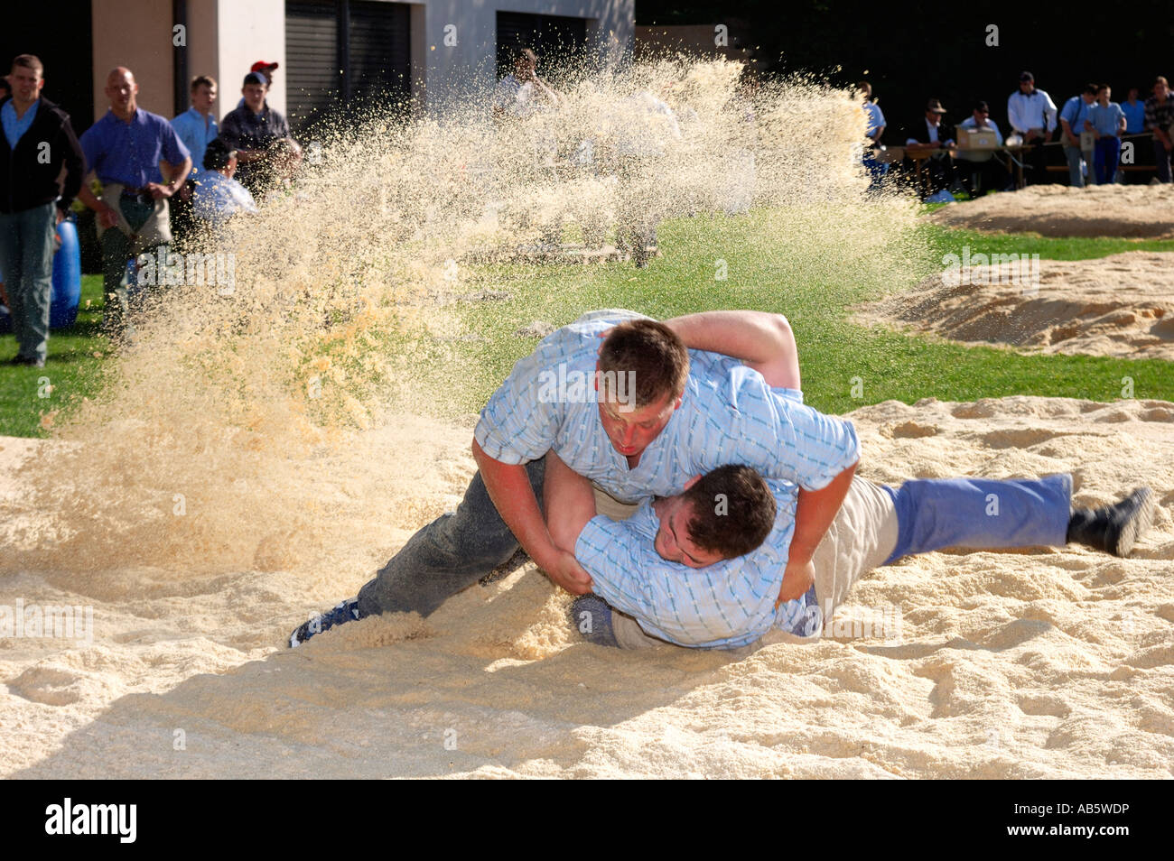 Swiss traditional wrestling - 'Lutte' or 'Schwingen' Stock Photo - Alamy