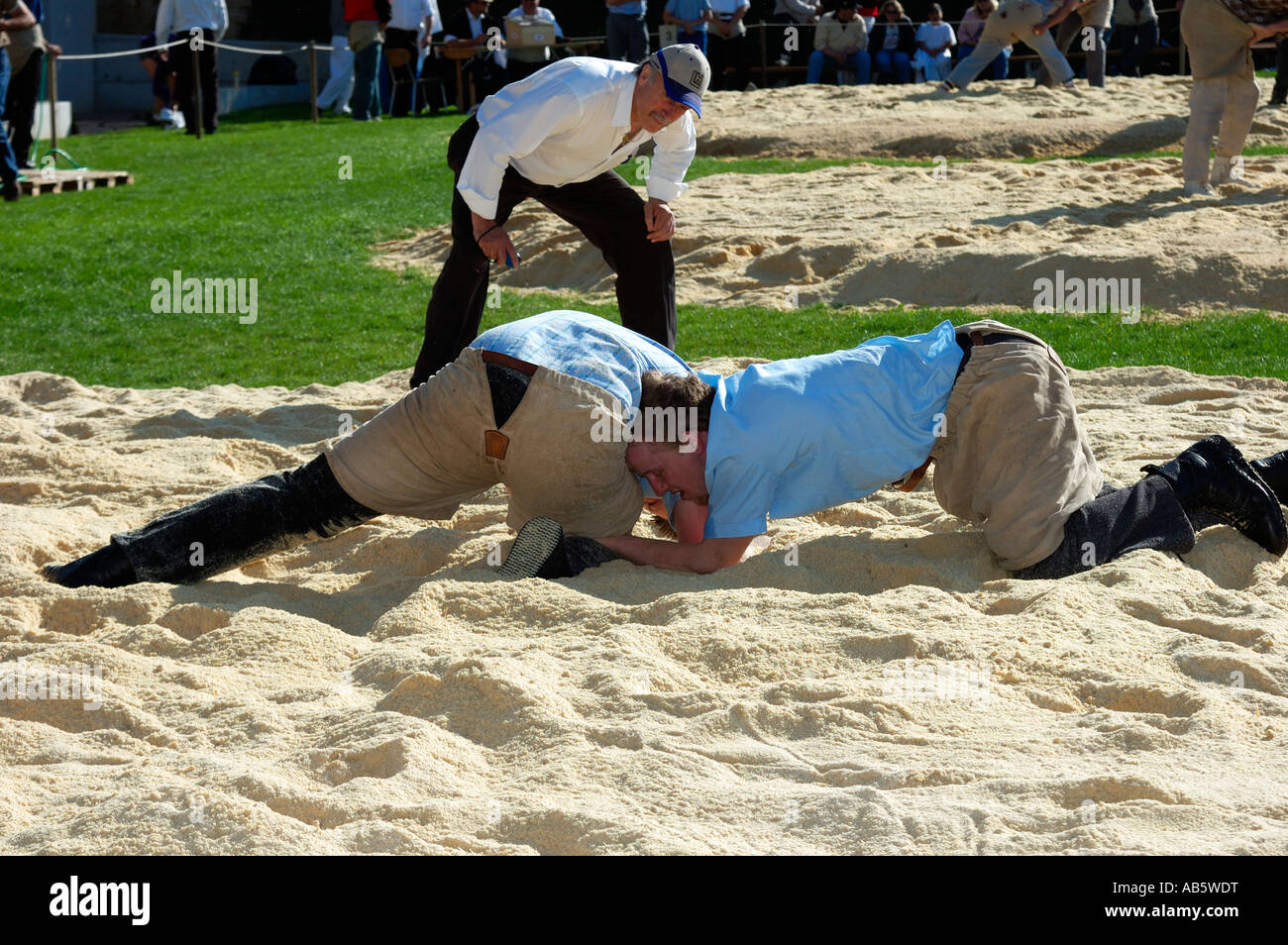 Swiss traditional wrestling - 'Lutte' or 'Schwingen' Stock Photo - Alamy
