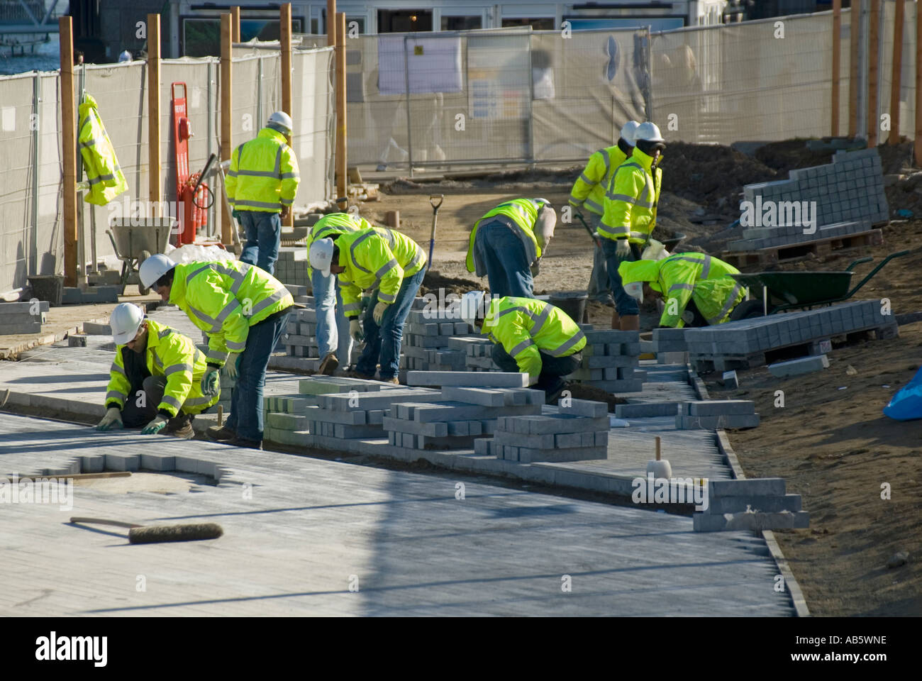 Construction work blocks pedestrian hi-res stock photography and images ...
