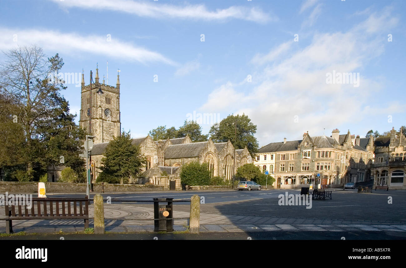 Saint Eustachius Church and The Square Tavistock Devon England Stock ...