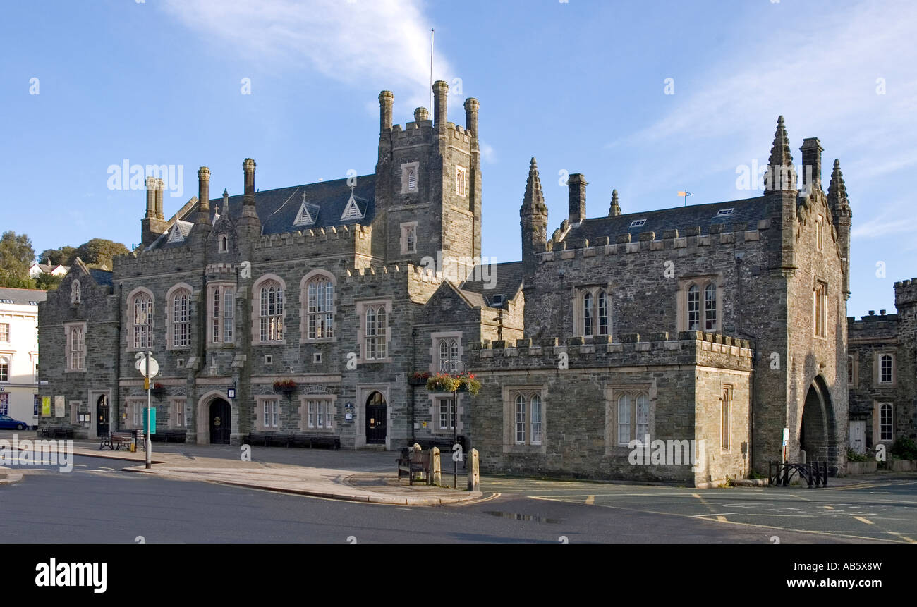 Tavistock Town Hall and The Square Tavistock Devon England Stock Photo ...