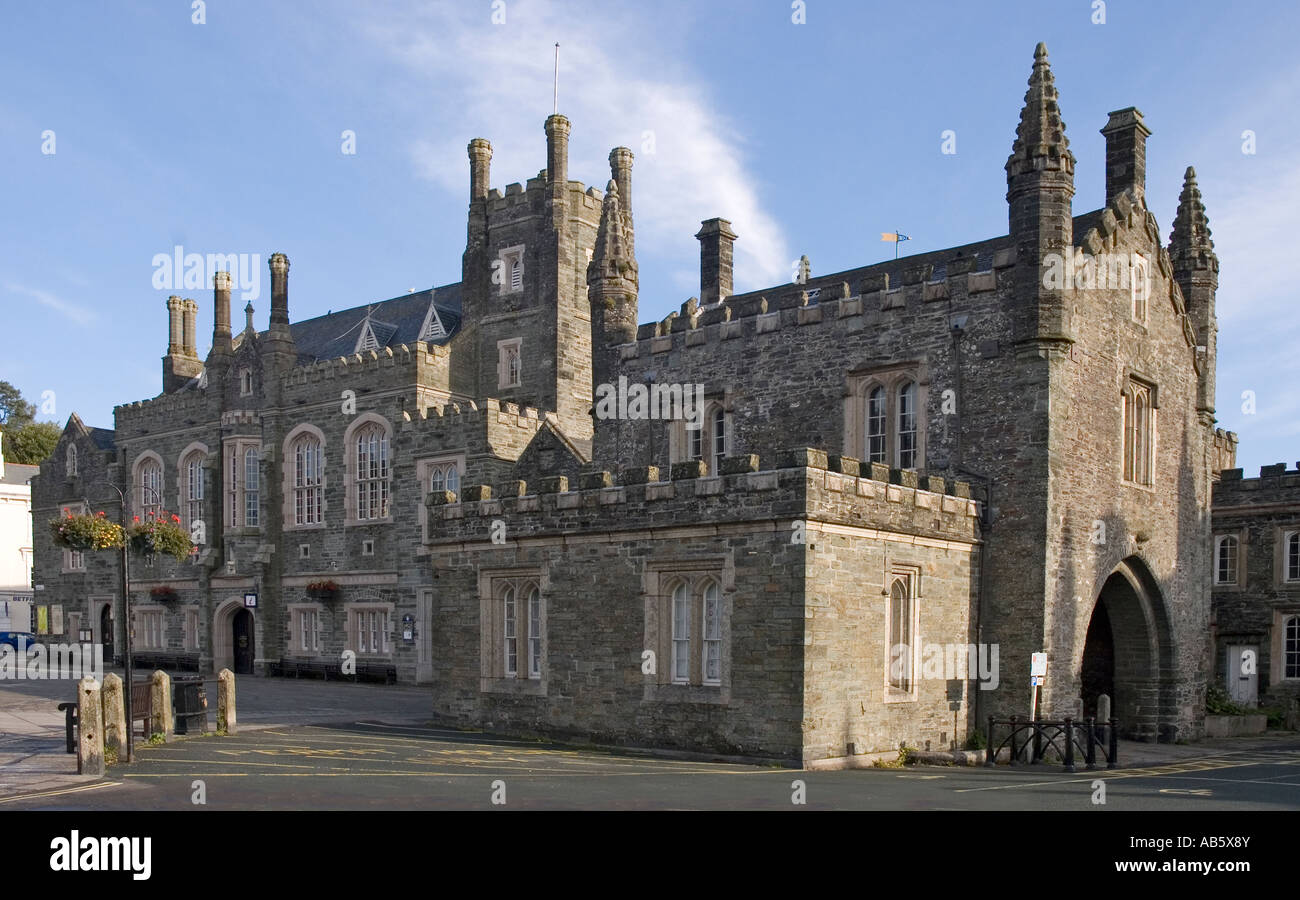 Tavistock Town Hall and The Square Tavistock Devon England Stock Photo ...