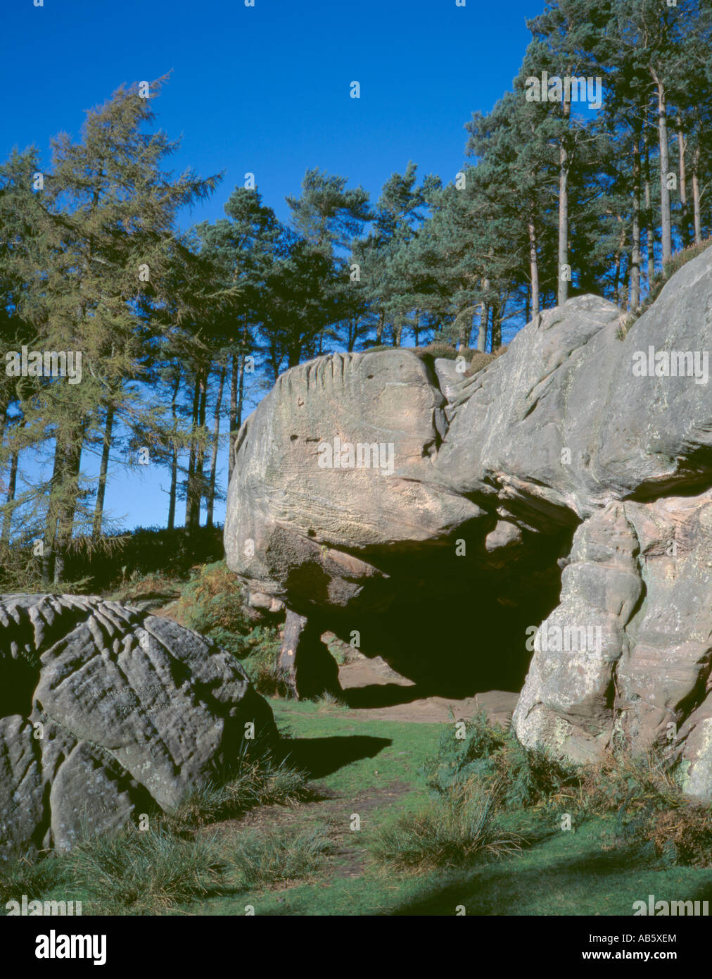 St Cuthbert's Cave, near Belford, Northumberland, England, UK Stock ...